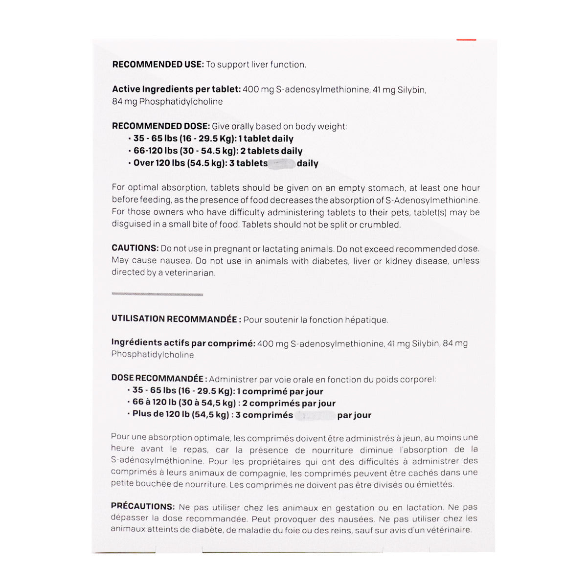 PRO-LIV SAMe Tabs for Large Dogs & Cats – Mahogany Veterinary Clinic