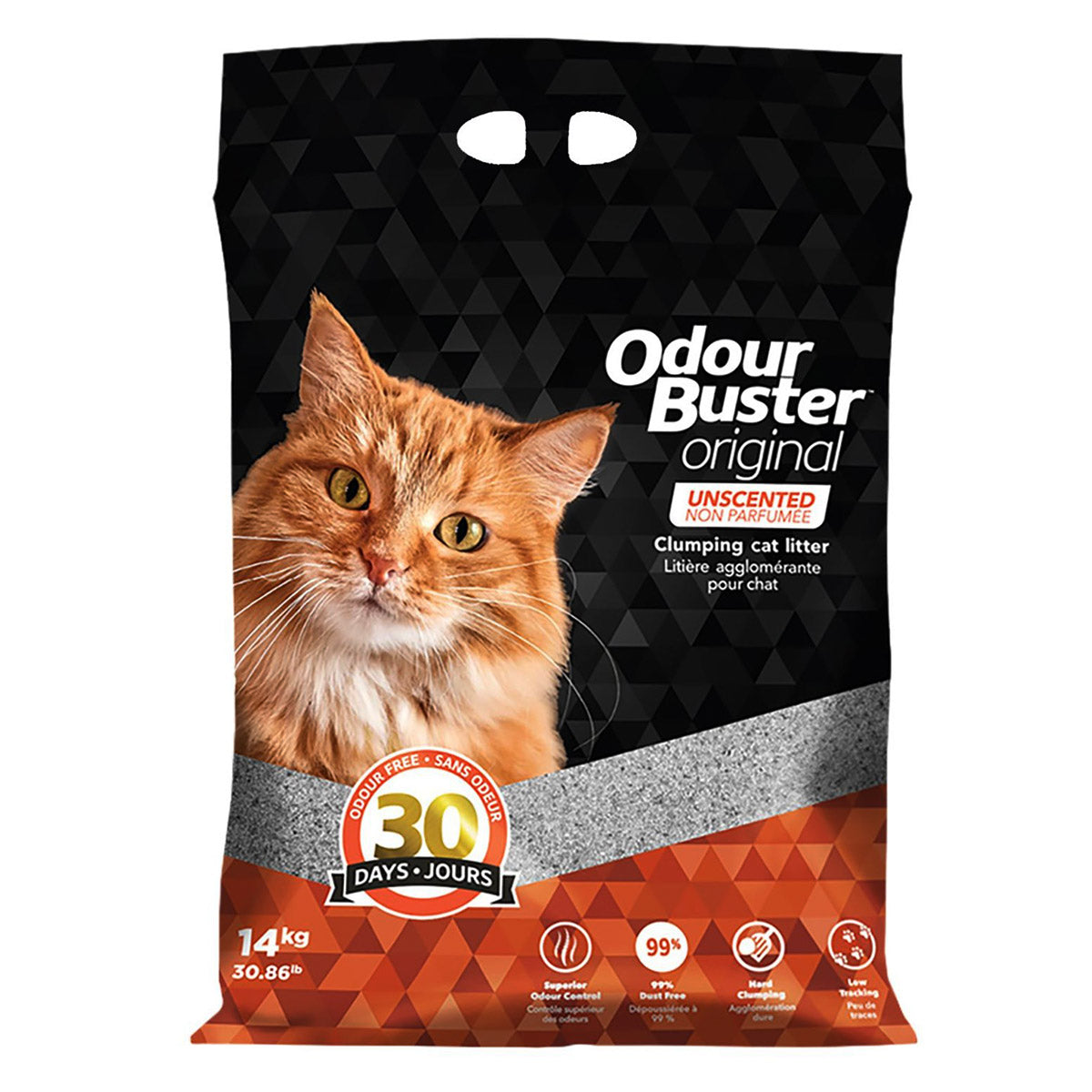 Odour Buster Original Unscented Clumping Cat Litter – Mahogany ...