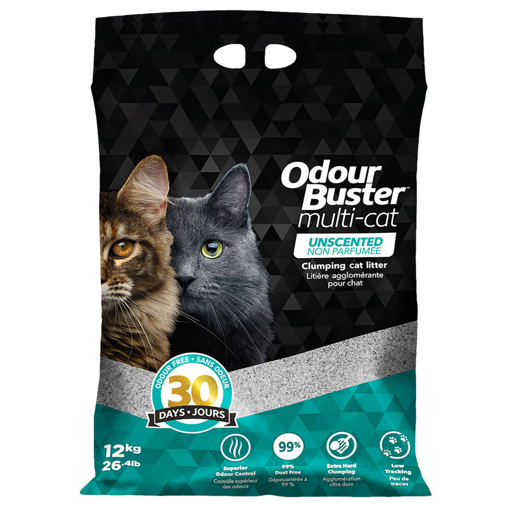 Odour Buster Multi-Cat Unscented Clumping Cat Litter – Mahogany ...